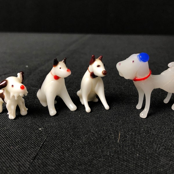 Glass Vintage Dog Figurines - Etsy