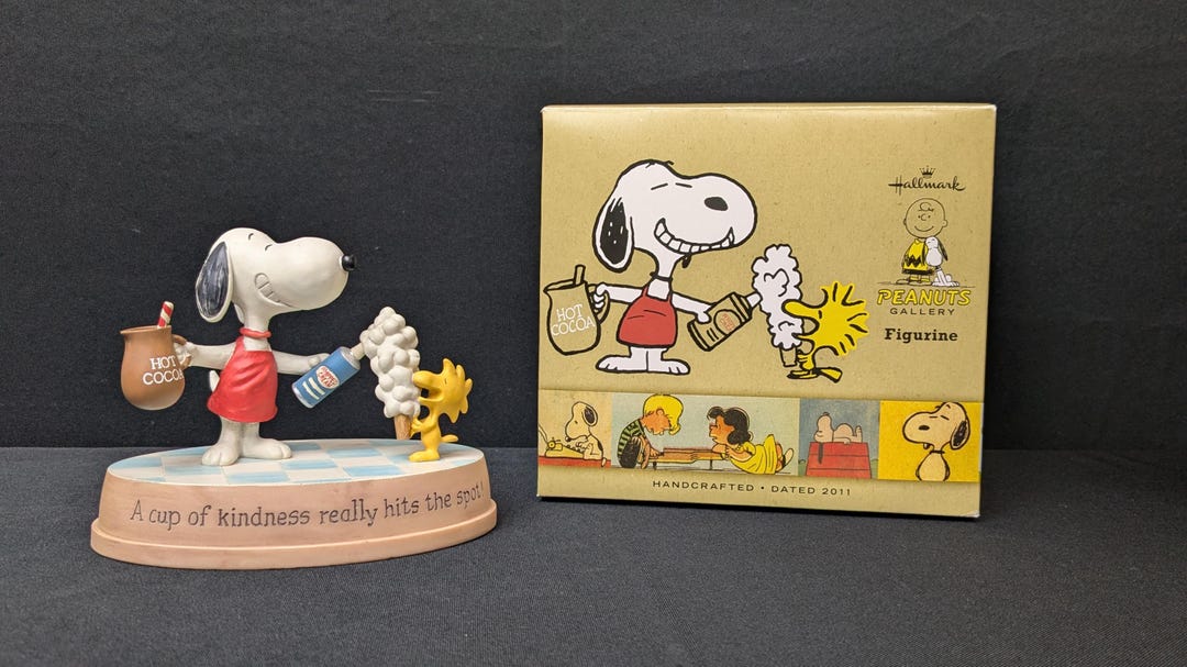 NIB Collectible Hallmark 2011 SNOOPY and WOODSTOCK Figurine a Cup of ...