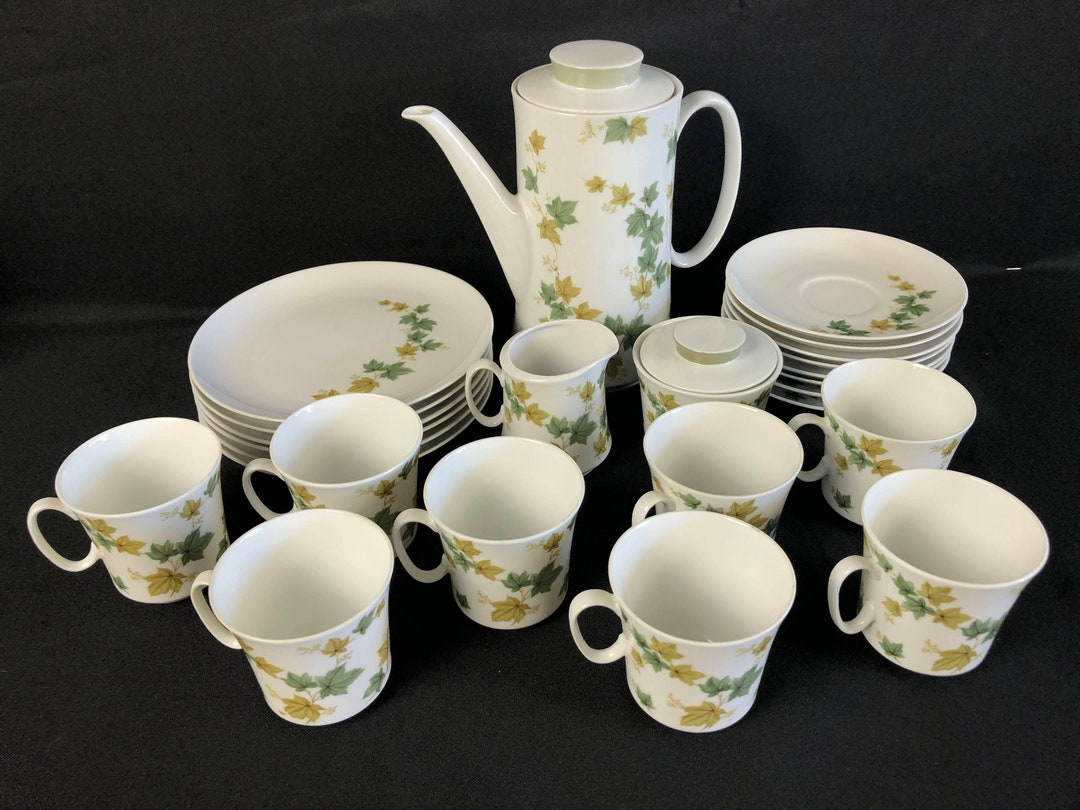 Vintage | 25 Piece Eschenbach China | Tea / Coffee & Dessert Set | Ivy ...