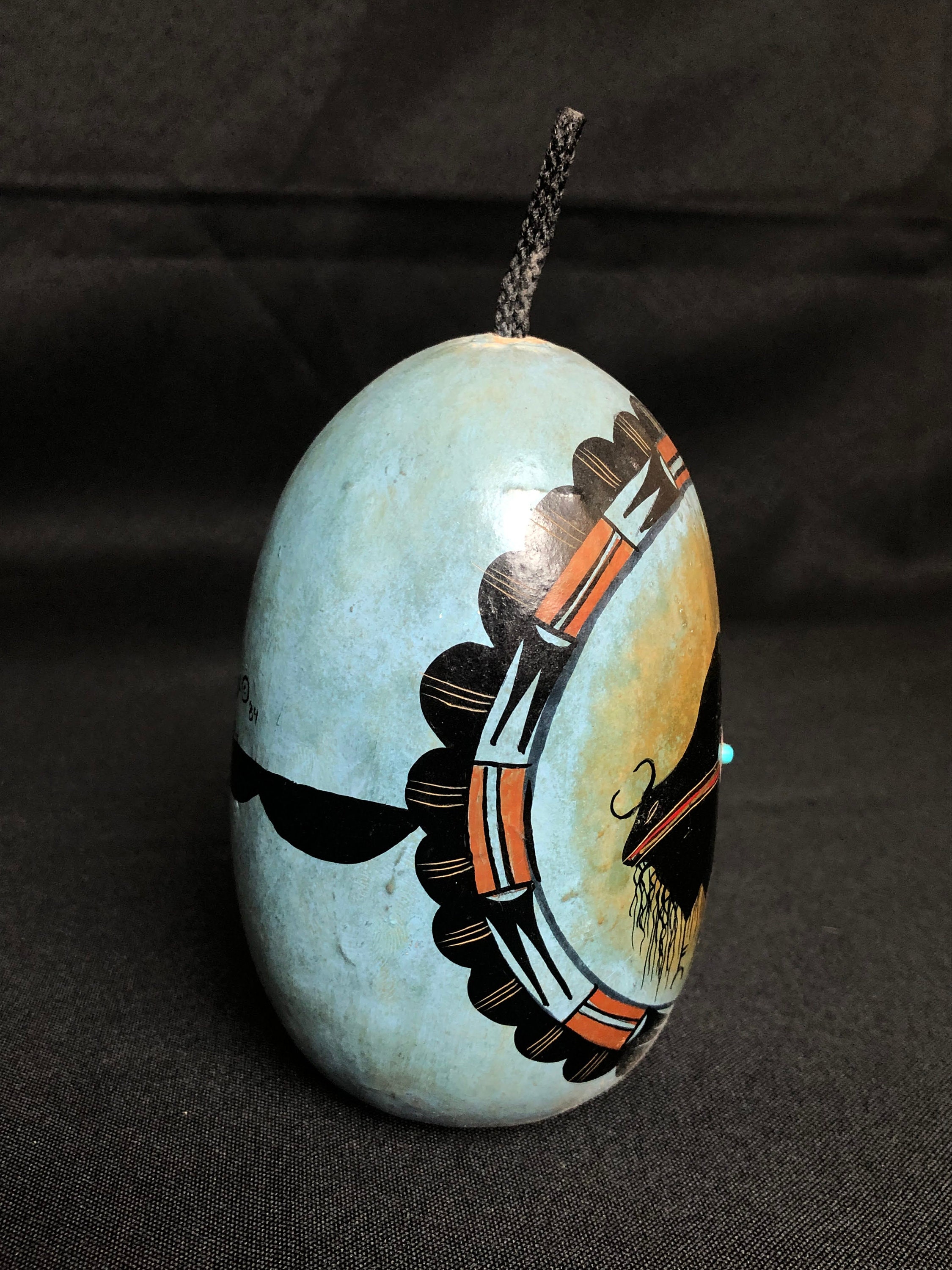 Robert Rivera Native American Painted Gourd Ornament 1987 - Etsy