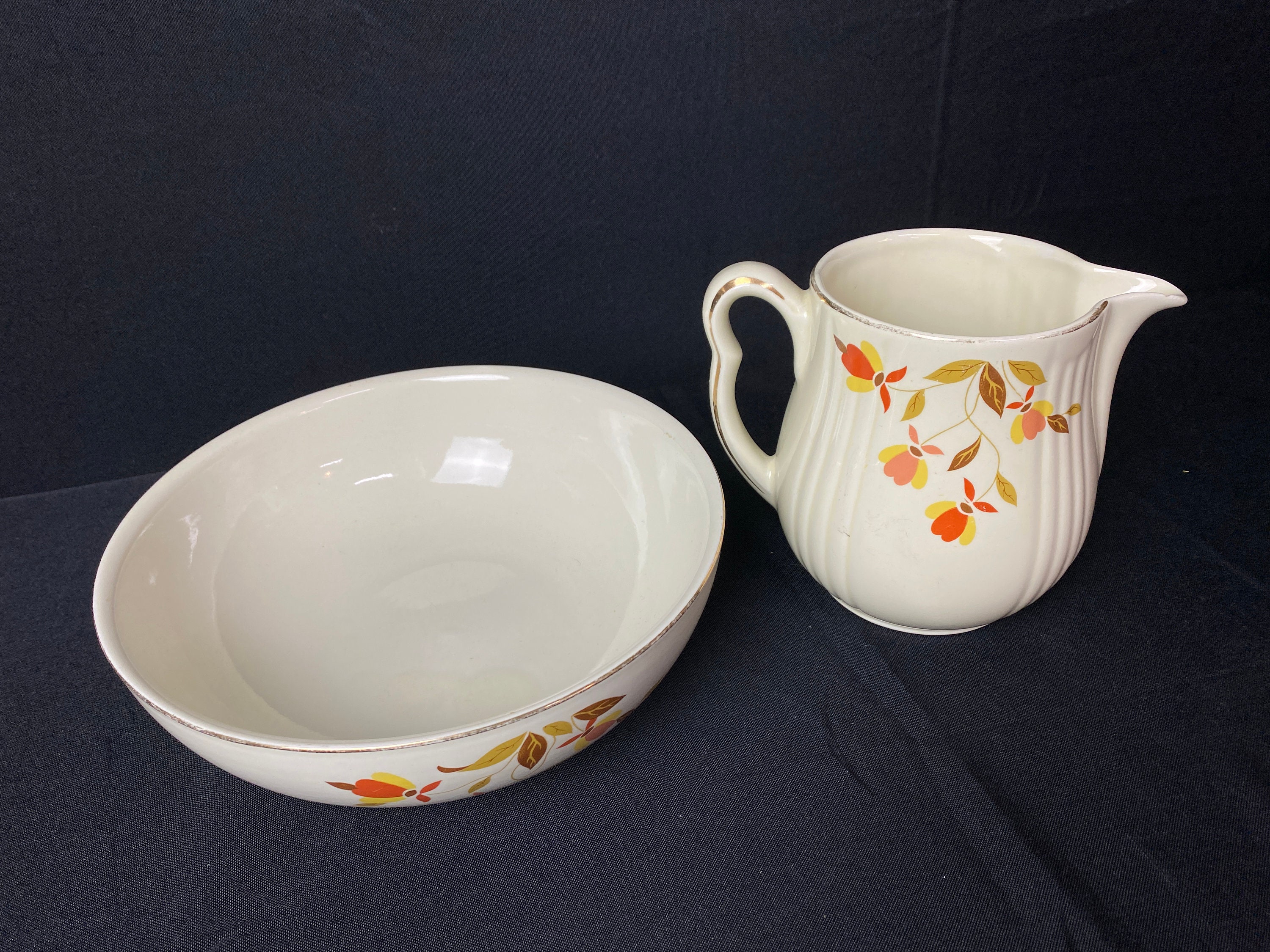 Vintage Hall's Superior | Quality Kitchenware | Autumn Leaf Rayed ...