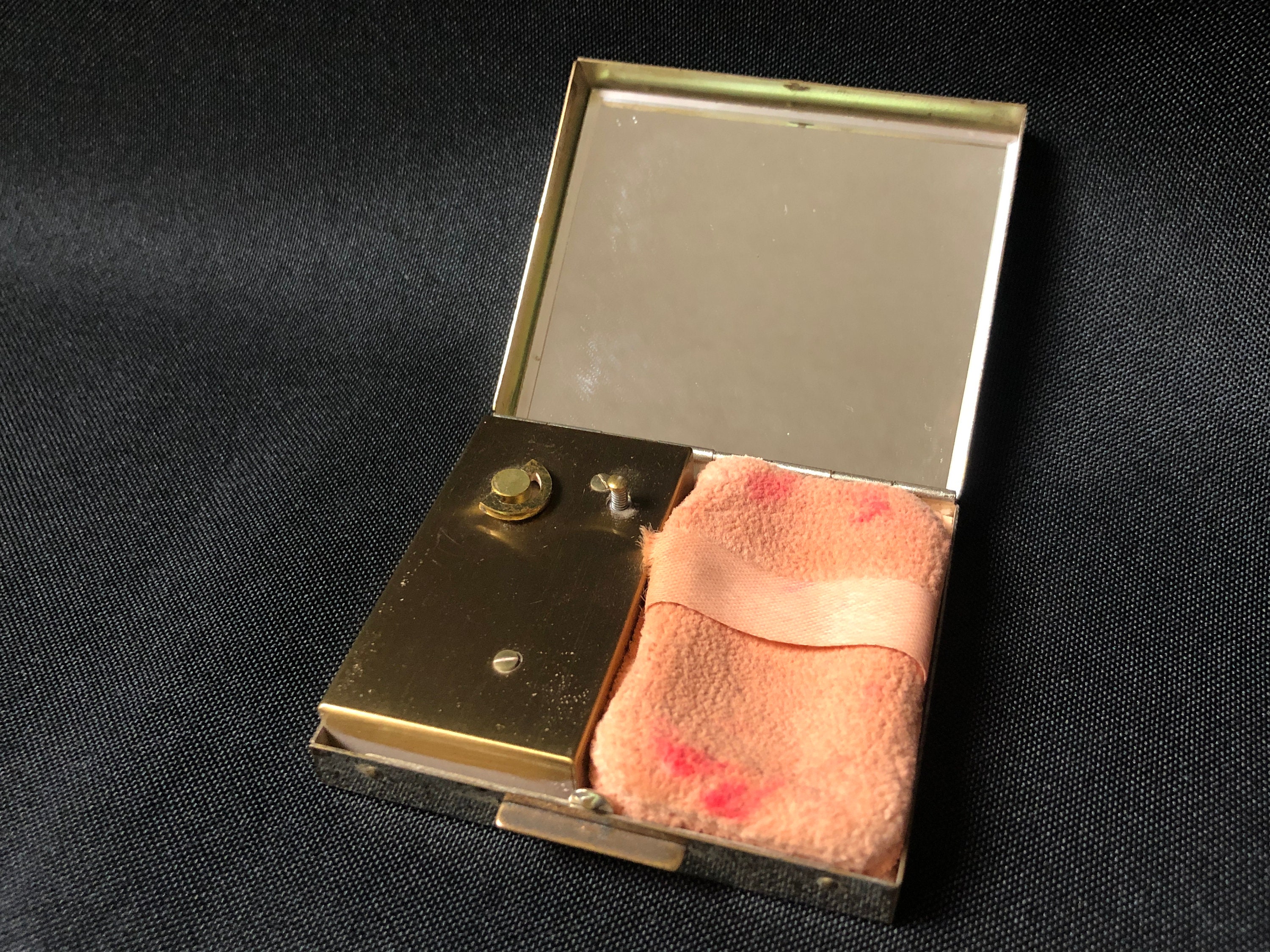 Vintage Gold Tone Square Makeup Compact & Music Box Gift for - Etsy