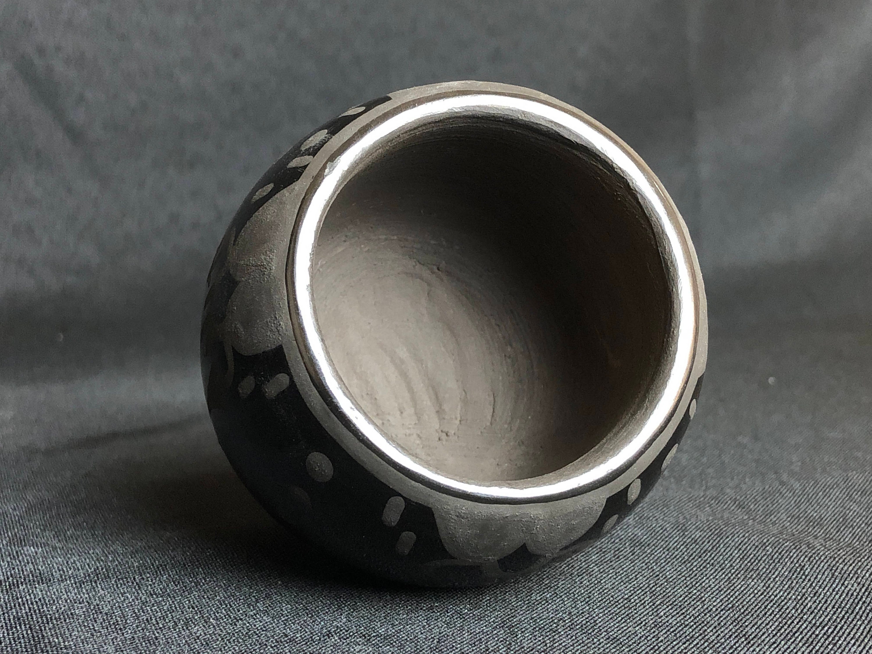 Signed Vintage 1980s Miniature Pueblo Black Pot by Artist Myra Sisneros ...