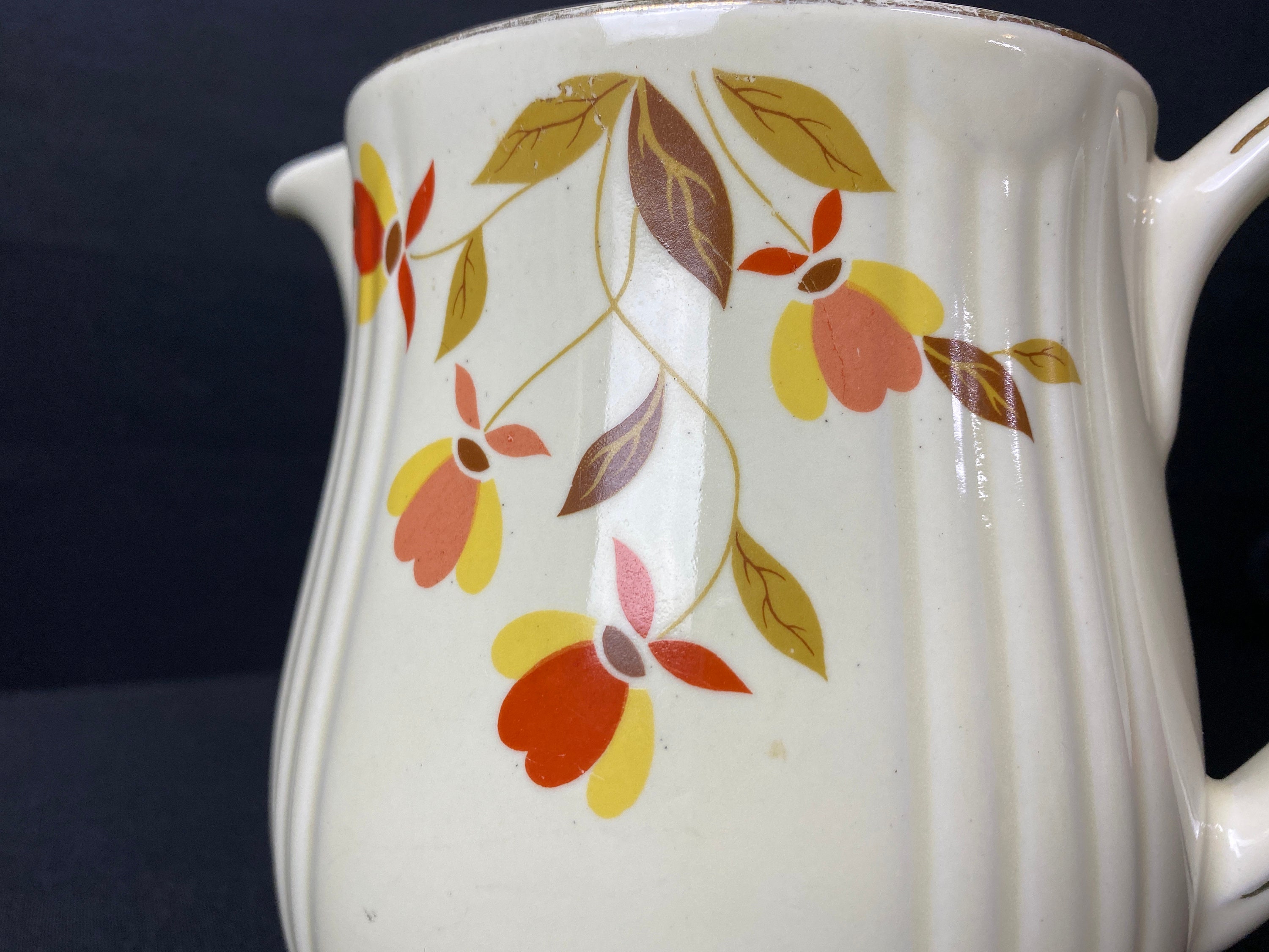 Vintage Hall's Superior | Quality Kitchenware | Autumn Leaf Rayed ...