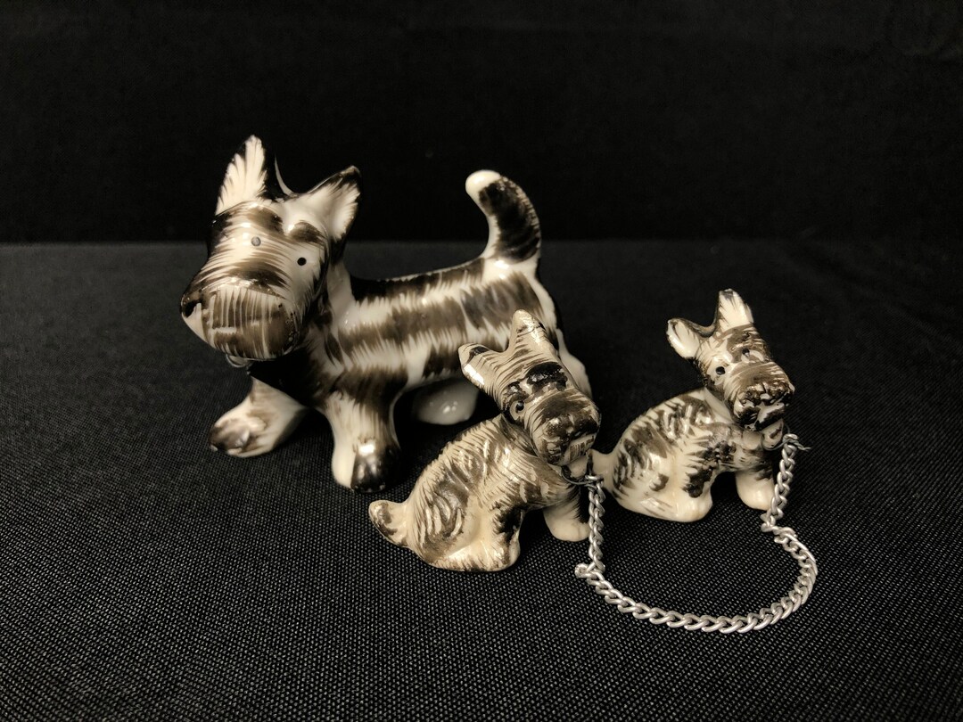 3 Vintage Miniature Scotty Dog Figurines Vintage Dog Collectables ...
