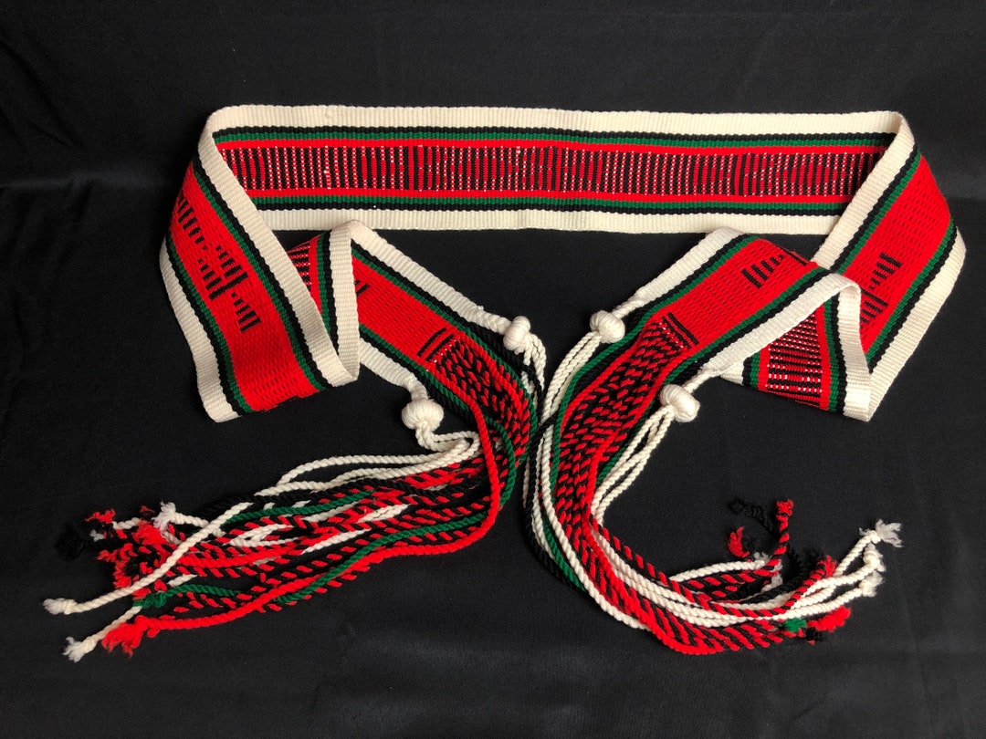 Vintage Hopi Large Hand-woven Red Wool Ceremonial Dance Sash, Native ...