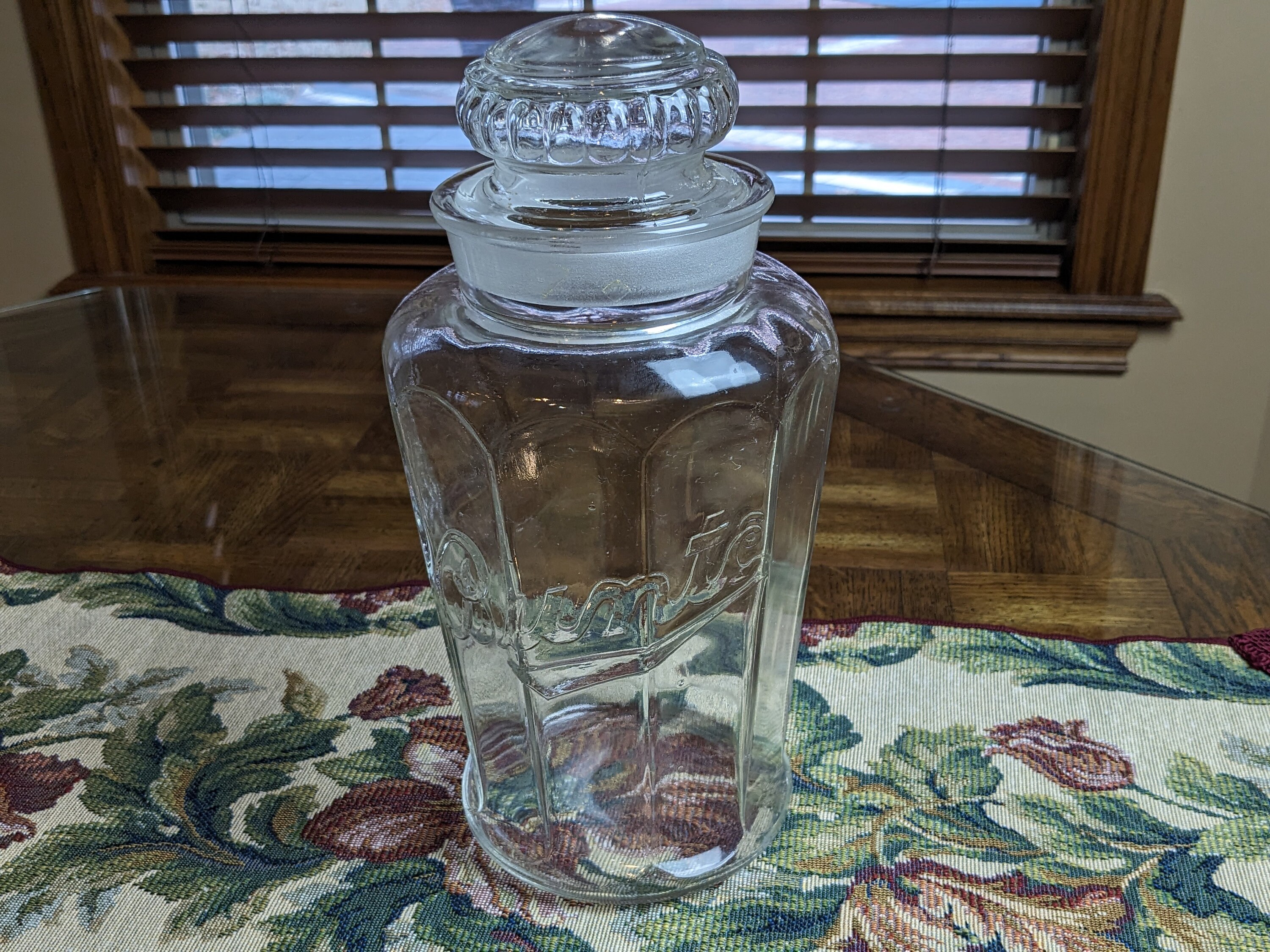 Rare Large Bunte Heavy Glass Store Candy Sales Display Apothecary Jar ...