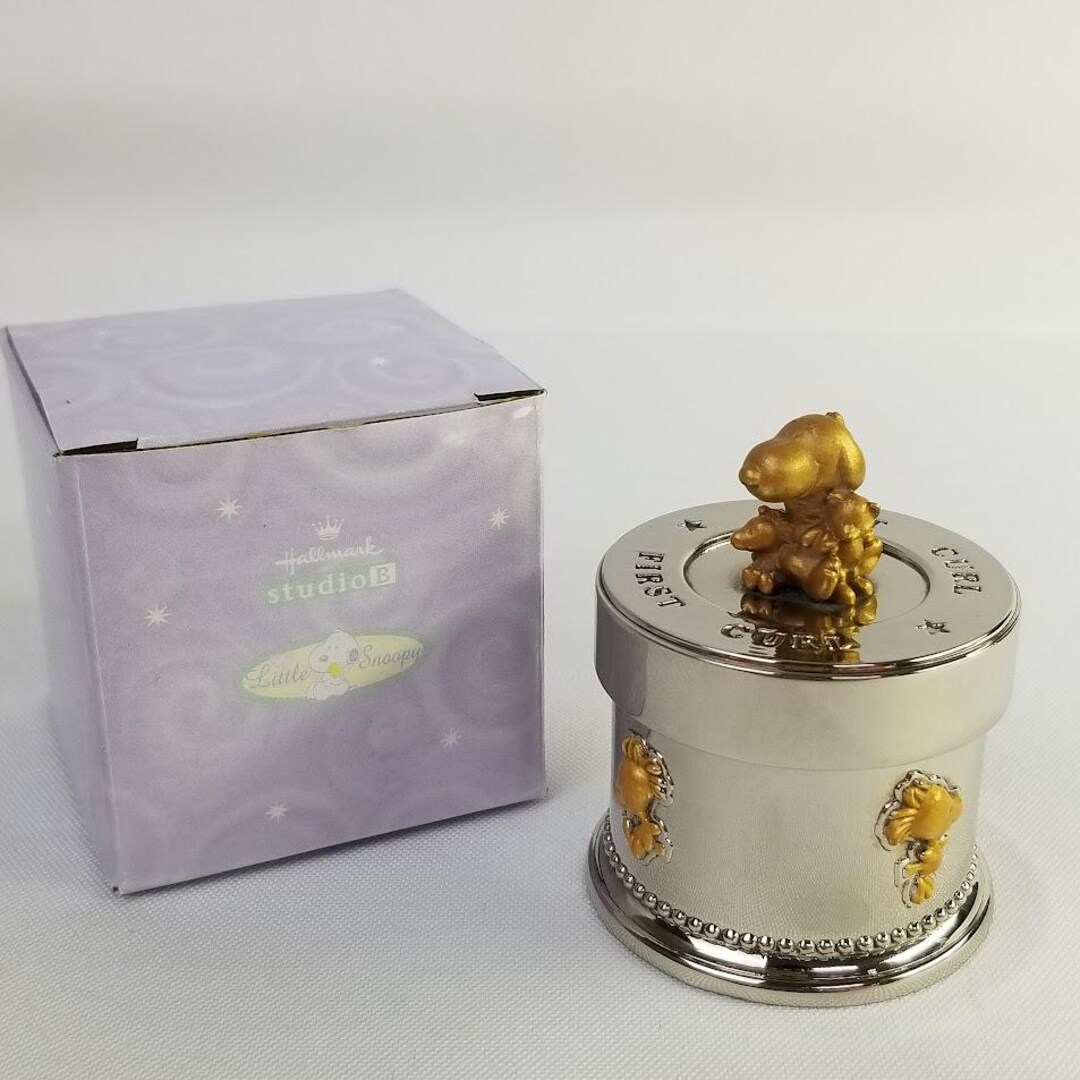 NIB Silver Plated Vintage Collectible Little Snoopy Hallmark Trinket ...