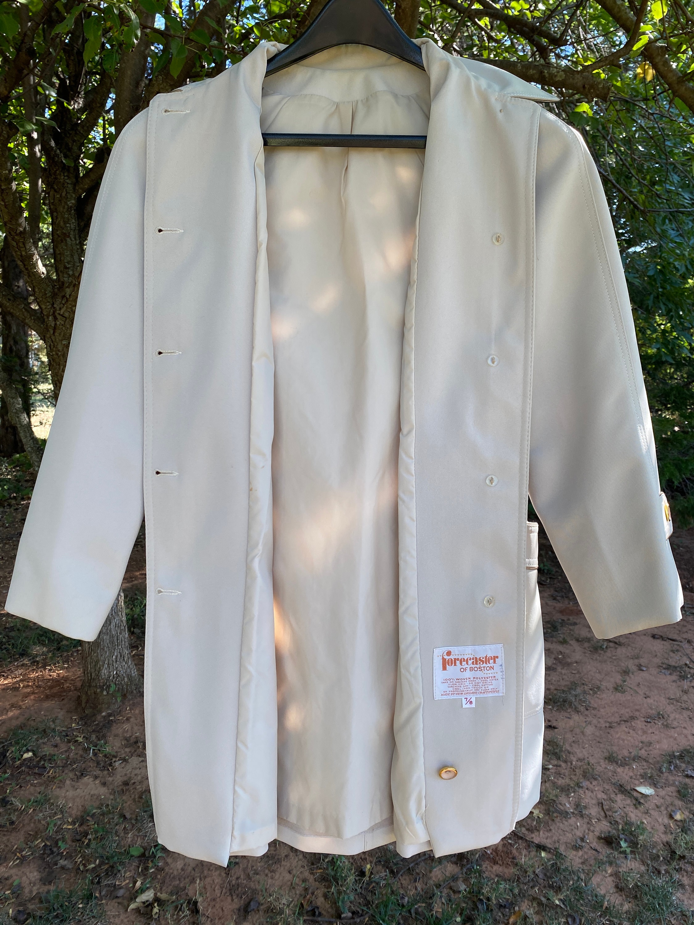 Vintage Women's Forecaster of Boston Beige Pea Coat, Size 7/8, All ...