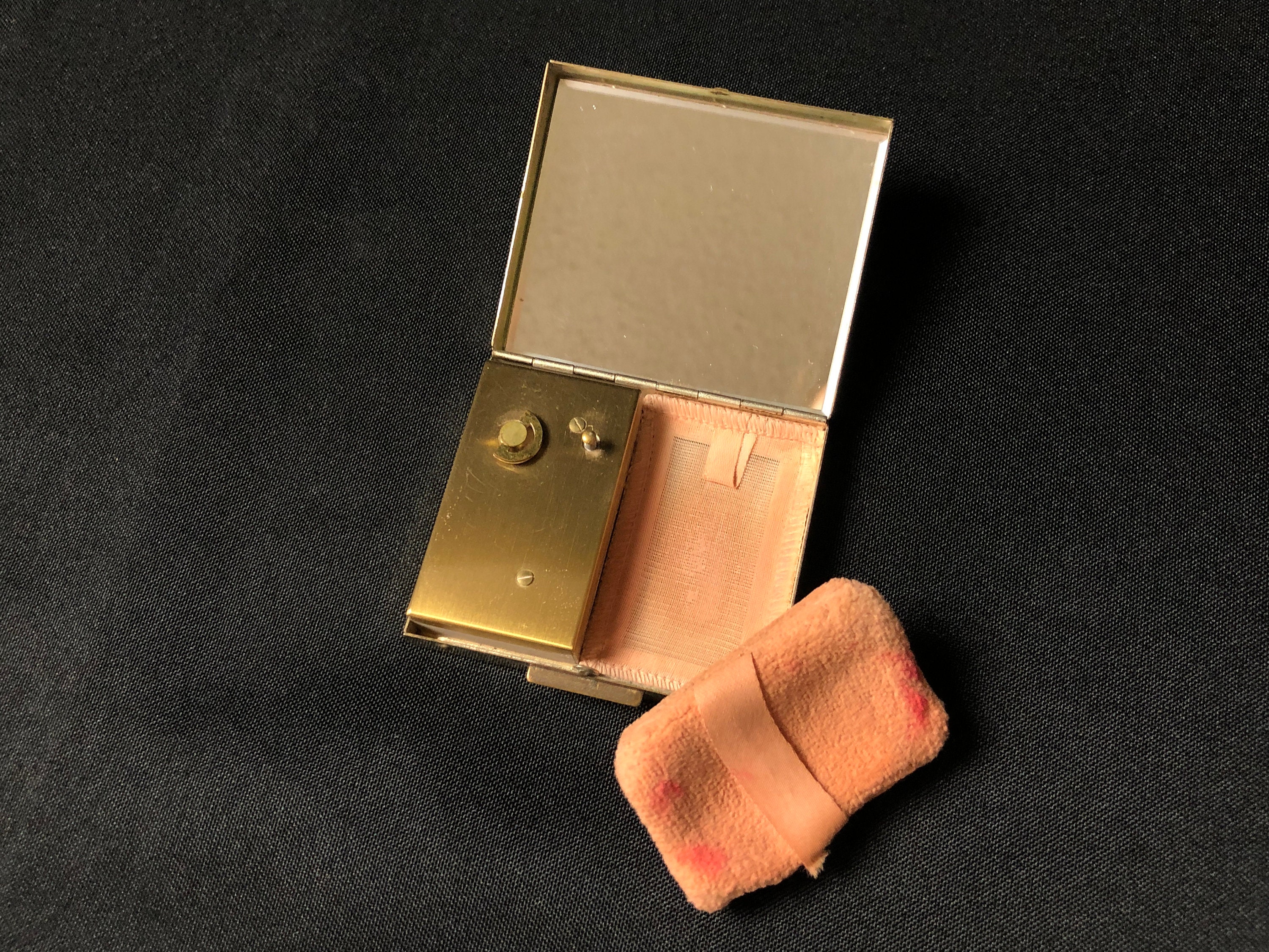 Vintage Gold Tone Square Makeup Compact & Music Box Gift for - Etsy