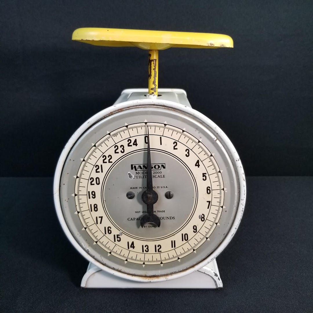 Vintage Mid-century 1950s Hanson Model 2000 Utility Kitchen Scale, 25 ...