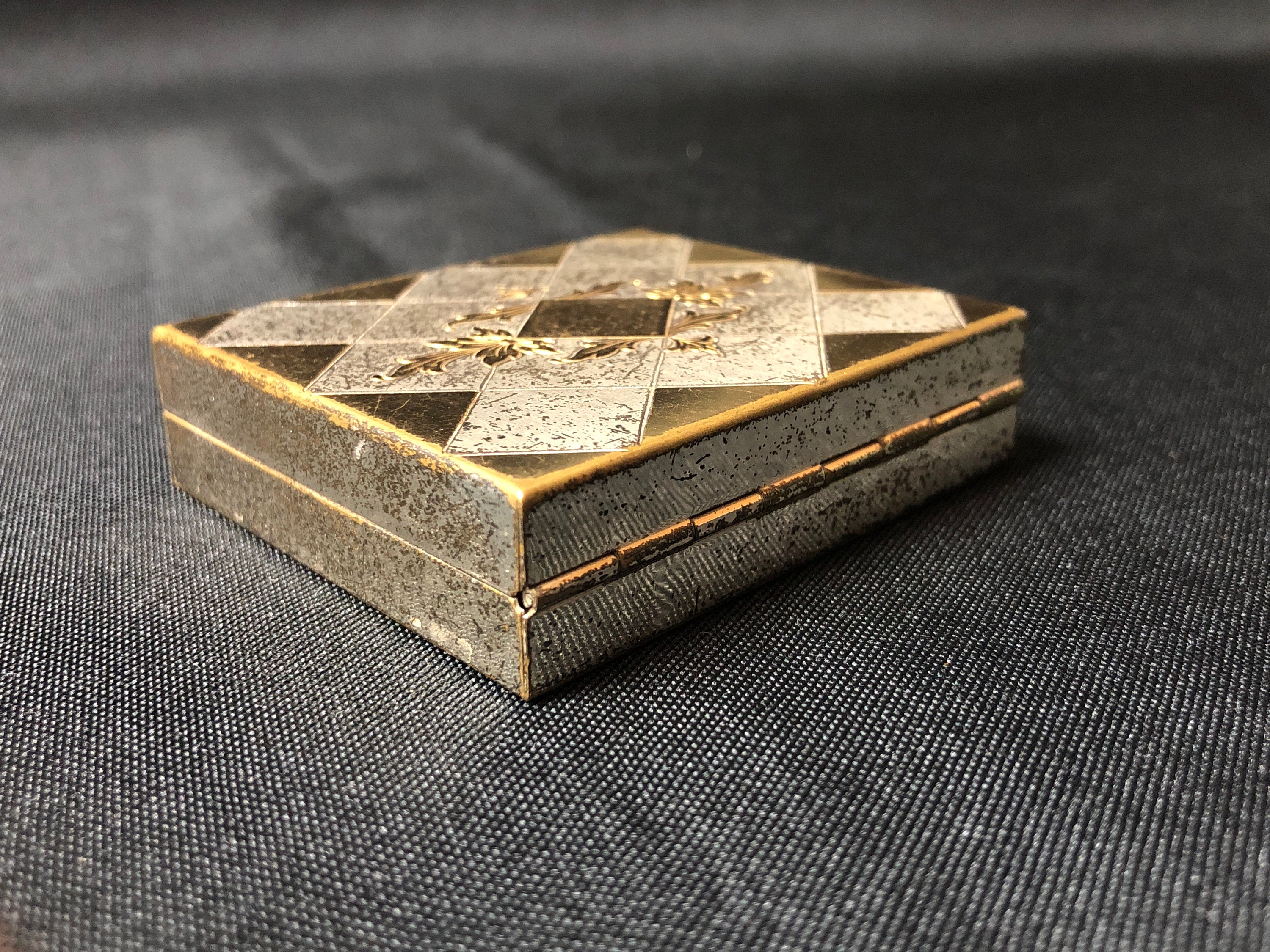 Vintage Gold Tone Square Makeup Compact & Music Box | Gift for Her ...