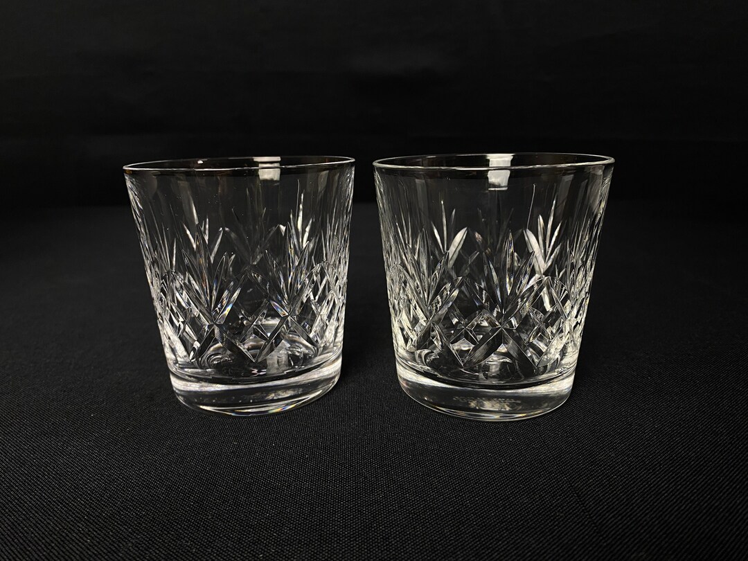 2 Vintage Edinburgh Crystal Whiskey Glasses, EDINBURGH CRYSTAL LOCHIEL ...