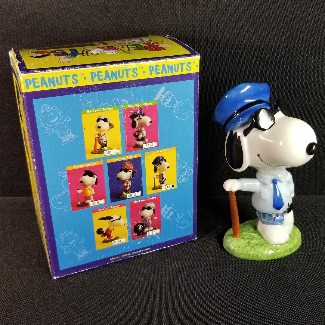NIB Vintage Collectable 1998 Policeman Snoopy, Joe Cool Figurine 6613 ...