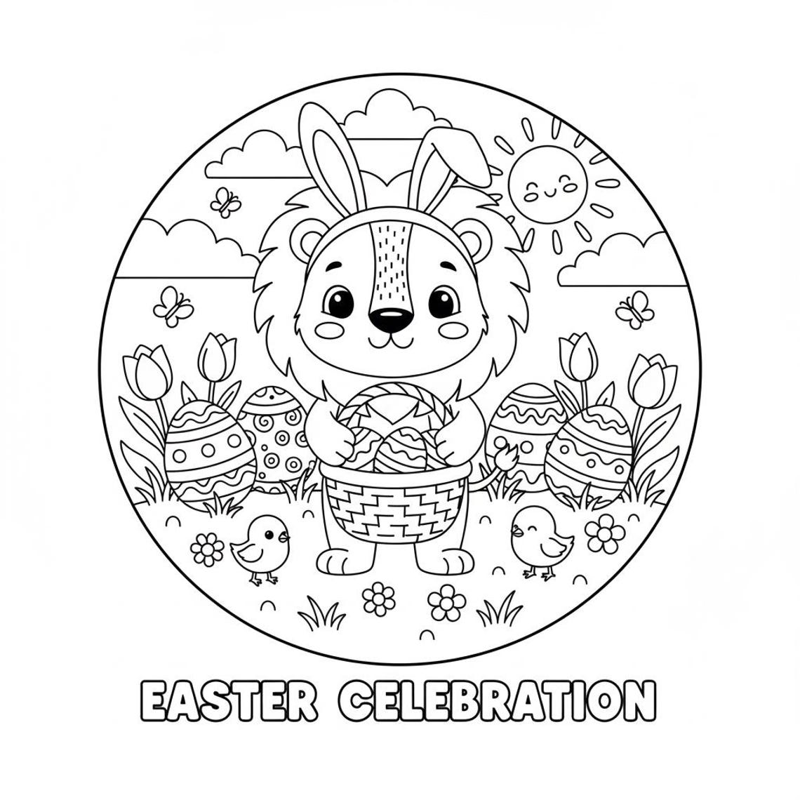 10 Easter Coloring Pages for Kids Ages 3 to 6 Years Old and Toddlers - Etsy