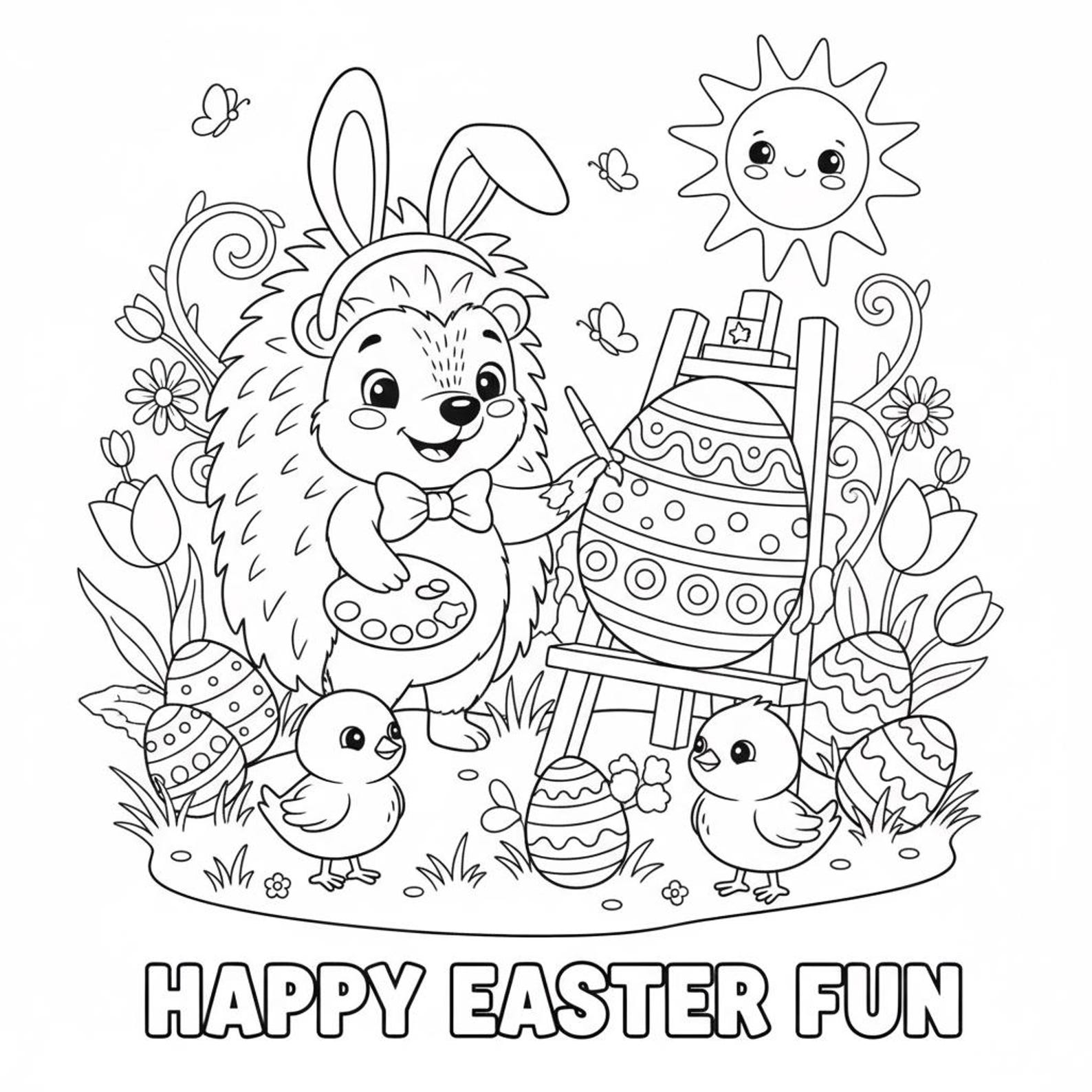 10 Easter Coloring Pages for Kids Ages 3 to 6 Years Old and Toddlers - Etsy