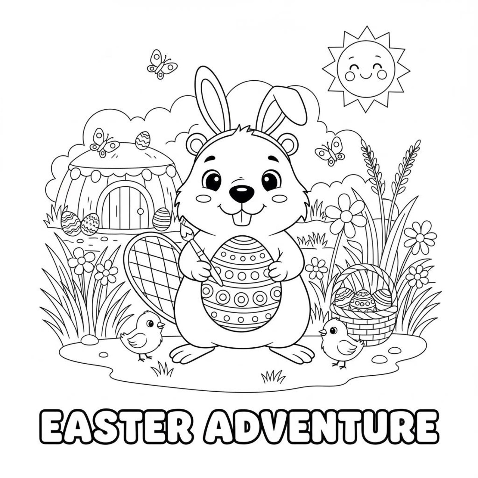 10 Easter Coloring Pages for Kids Ages 3 to 6 Years Old and Toddlers - Etsy