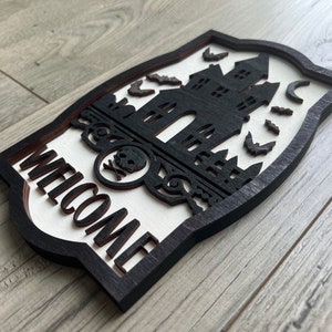 Haunted House Welcome Sign Laser Ready Svg Halloween Haunted House Diy ...