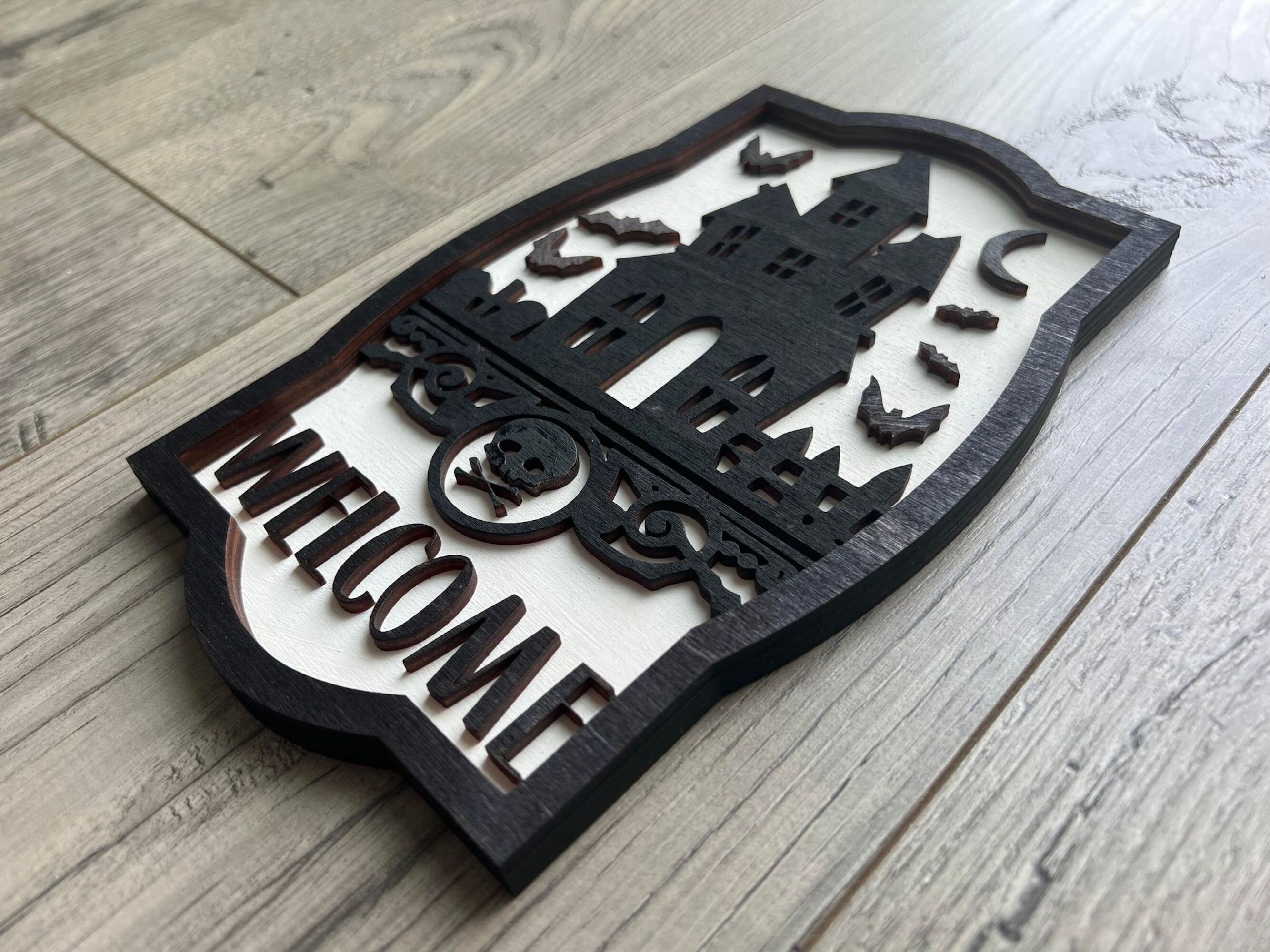 Haunted House Welcome Sign Laser Ready Svg Halloween Haunted House Diy ...