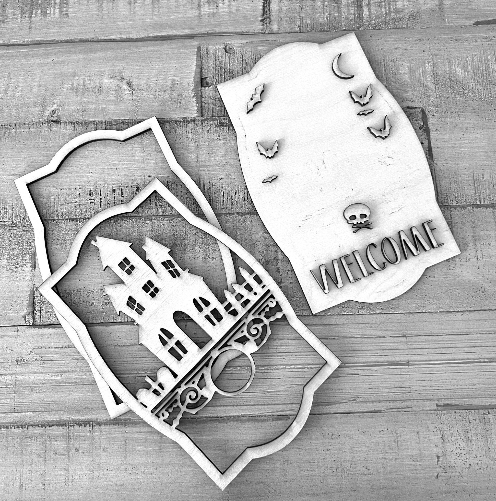 Haunted House Welcome Sign Laser Ready Svg Halloween Haunted House Diy ...