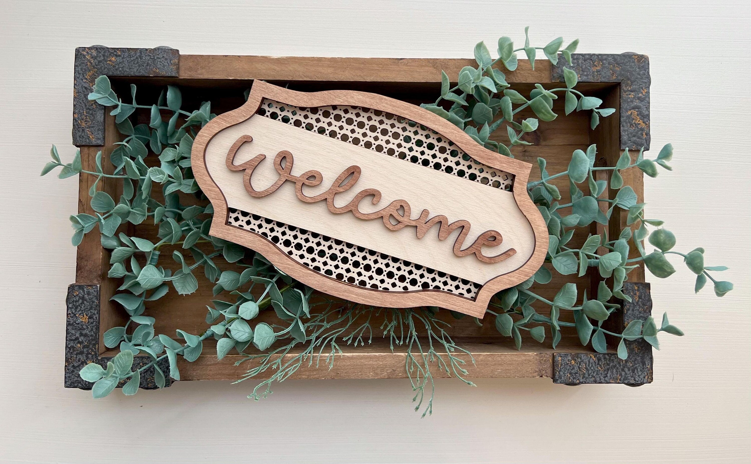 Rattan Cane 3 Layer Frame, 3 Layer Welcome Sign Svg, Three Layer Rattan ...