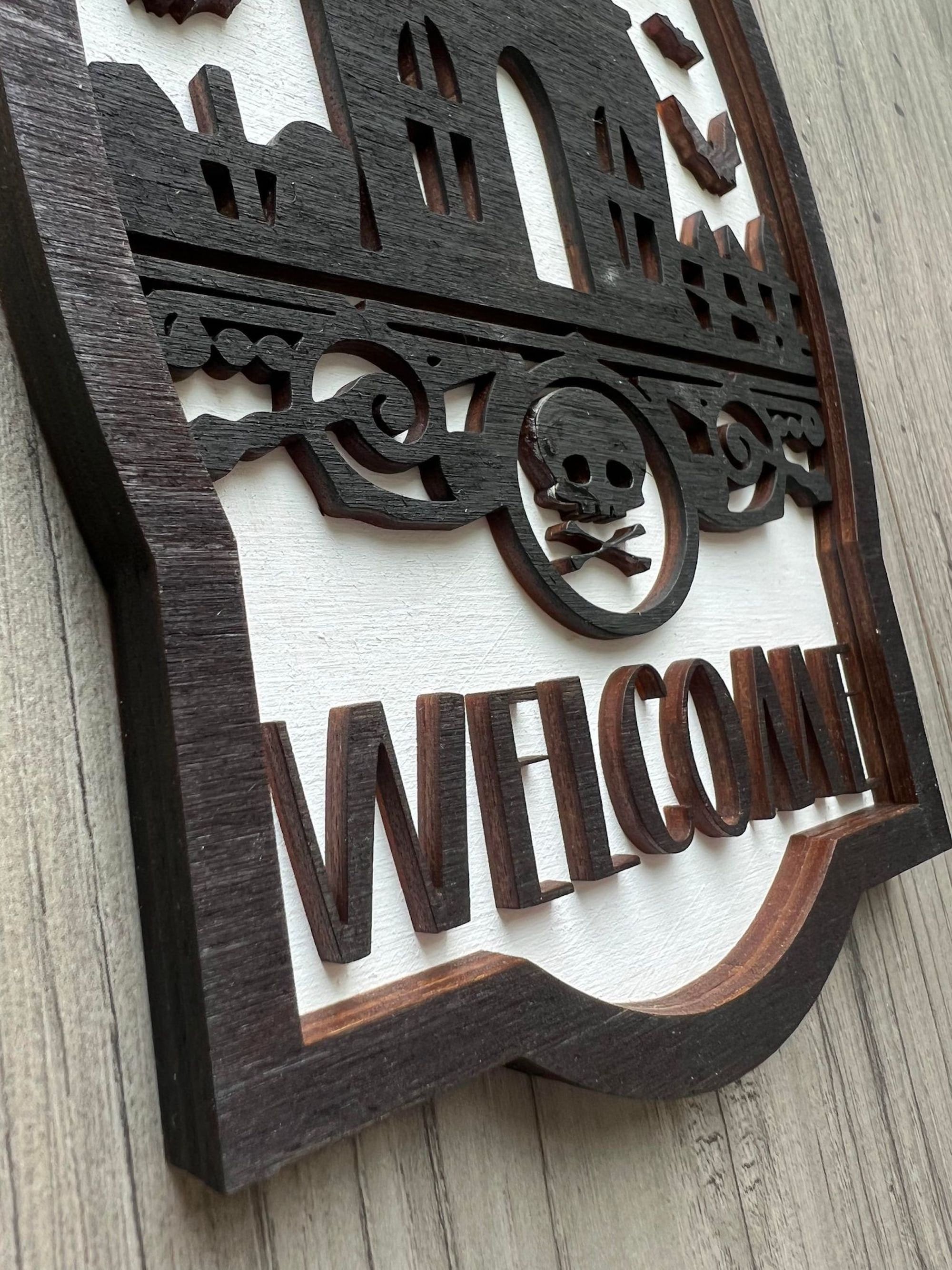 Haunted House Welcome Sign Laser Ready Svg Halloween Haunted House Diy ...