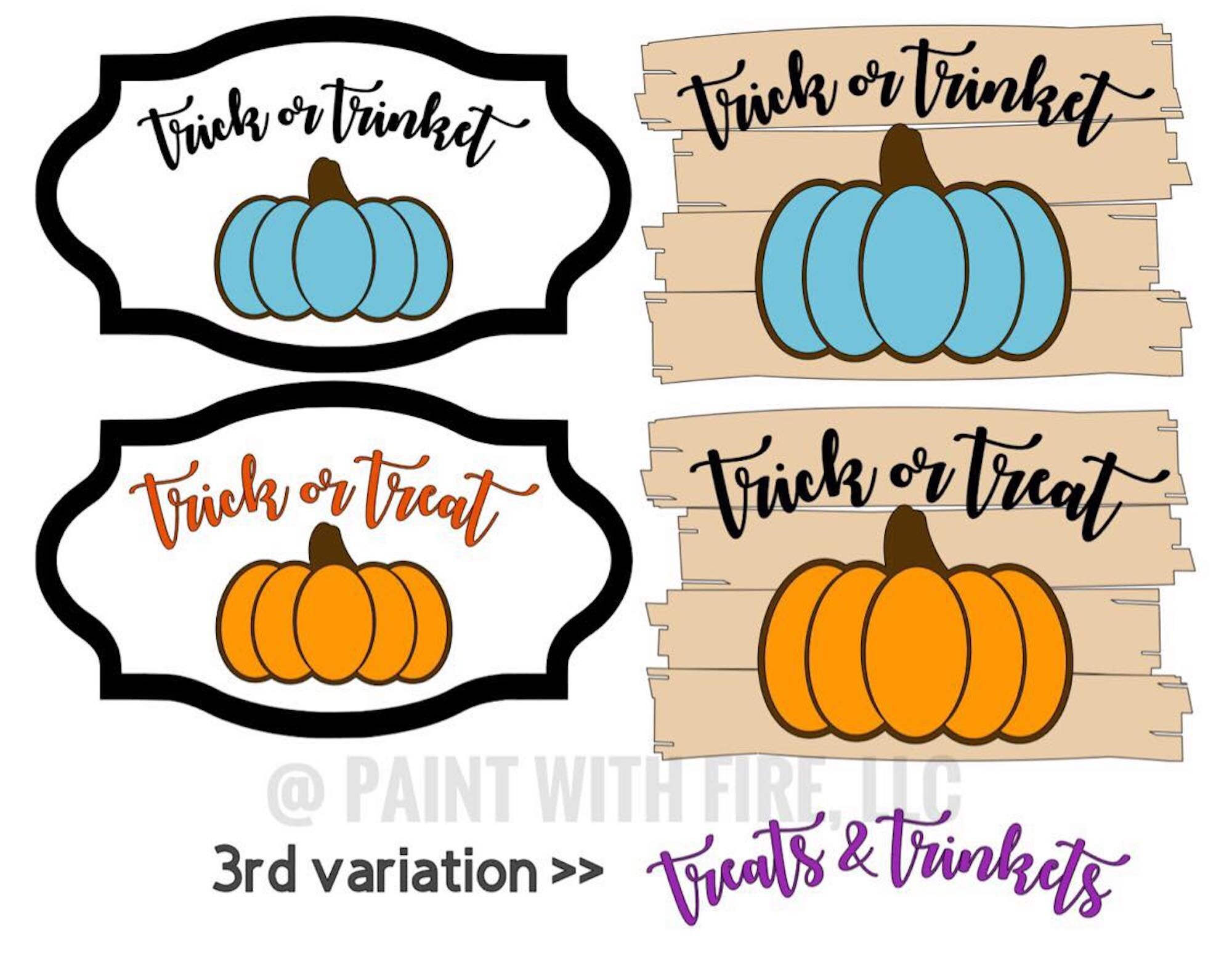 Treats & Trinkets, Trick or Treat Svg, Halloween DIY, Teal Pumpkin ...