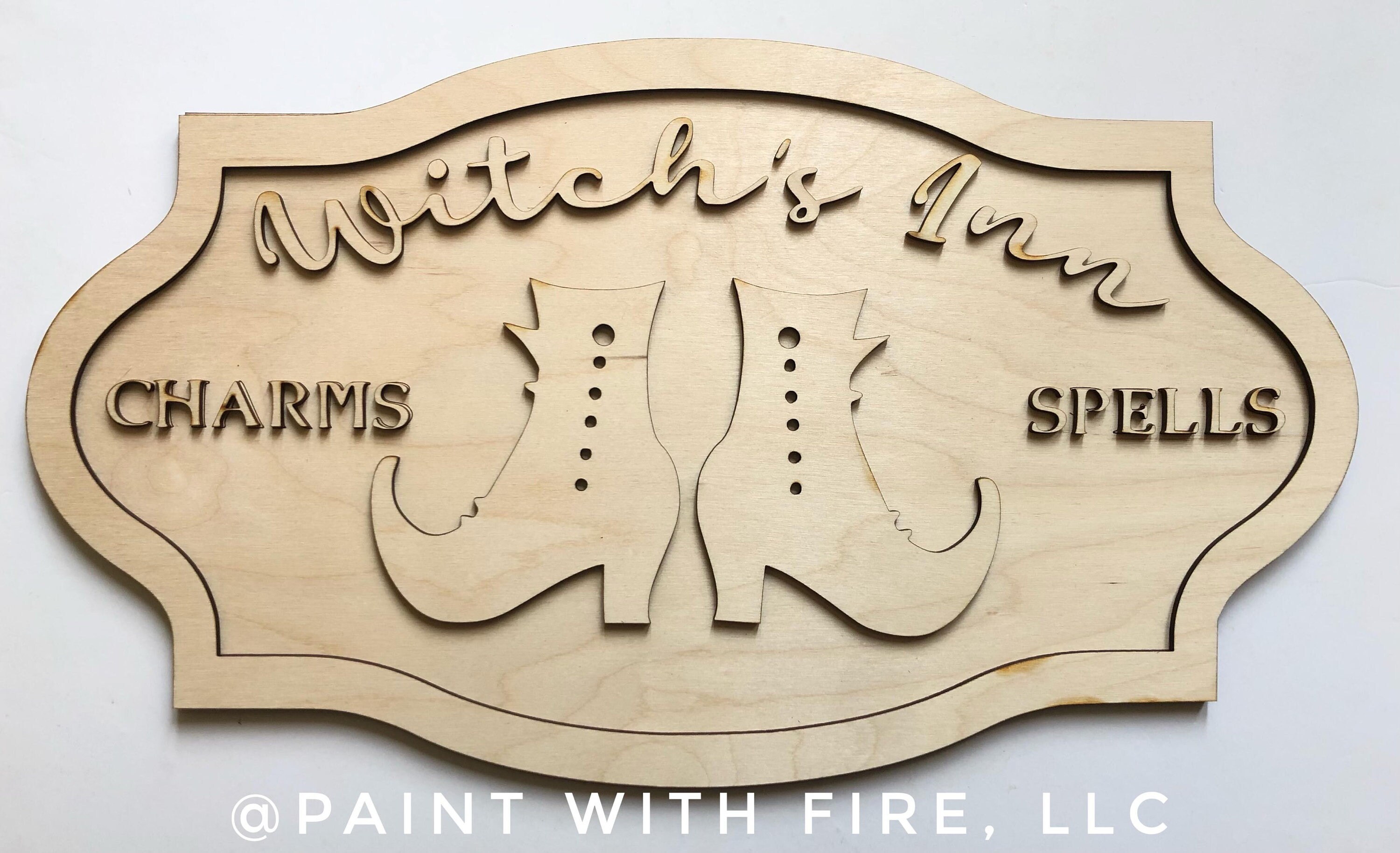 Witch's Inn by Paint With Fire- Laser Cut File, DIY Halloween Sign, Svg ...
