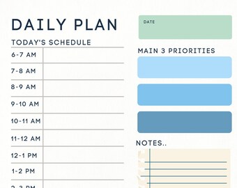 Daily Focus Planner - Etsy