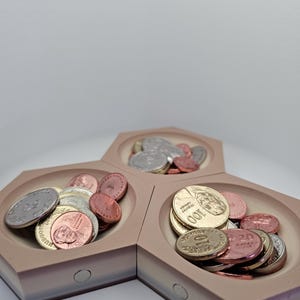 Magnetic Hexagonal Board Game Token Trays | Board Game Resource Holders ...