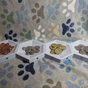Magnetic Hexagonal Board Game Token Trays Resource Holders - Etsy