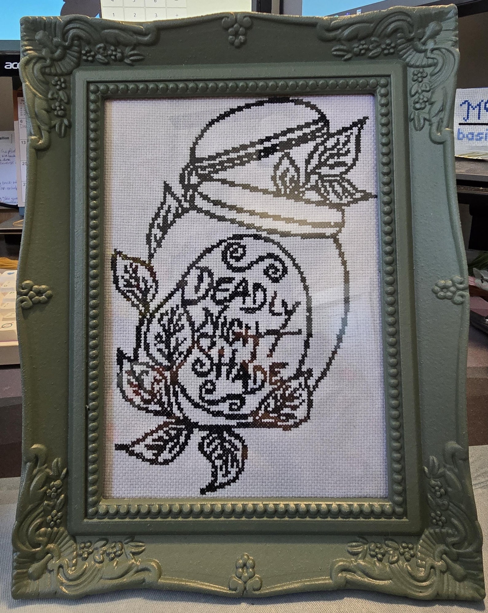 Deadly Night Shade Cross Stitch Pattern - Etsy