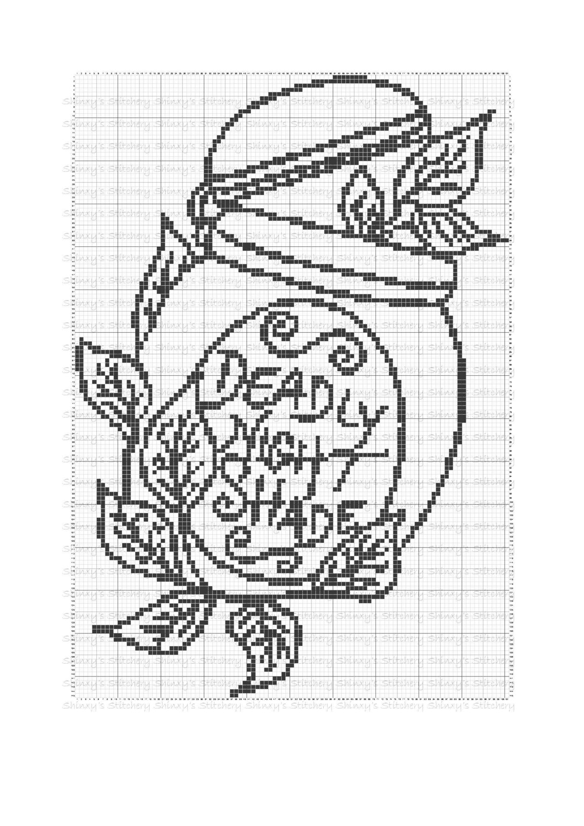 Deadly Night Shade Cross Stitch Pattern - Etsy