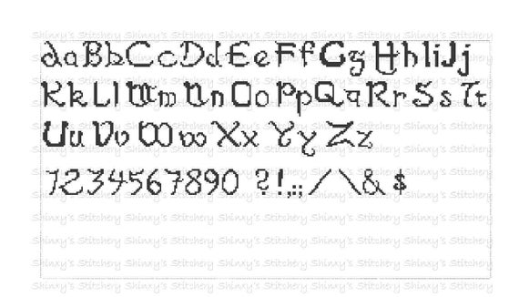 Hobbit Calligraphy Alphabet