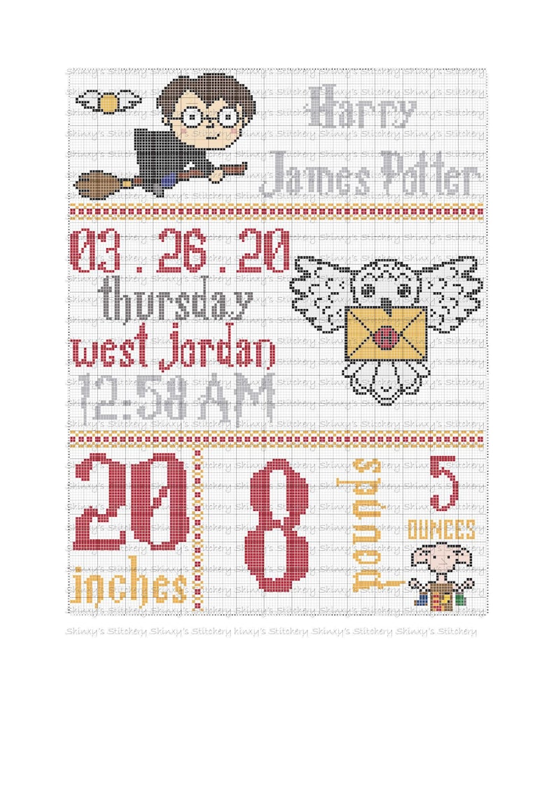 Little Wizard Baby Sampler Pattern DIY - Etsy