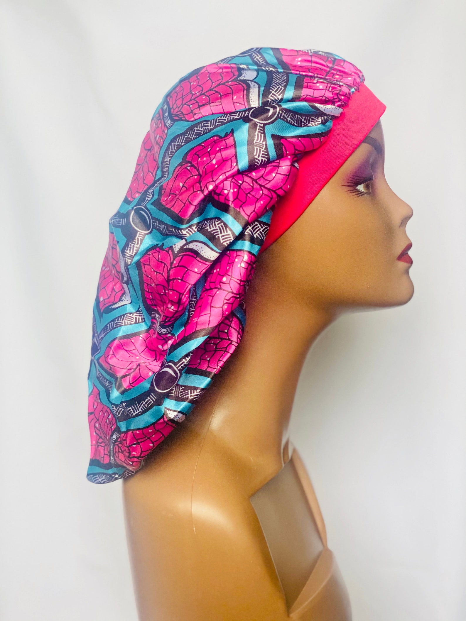 African Print Colourful Silk Bonnets Protects Hair From - Etsy