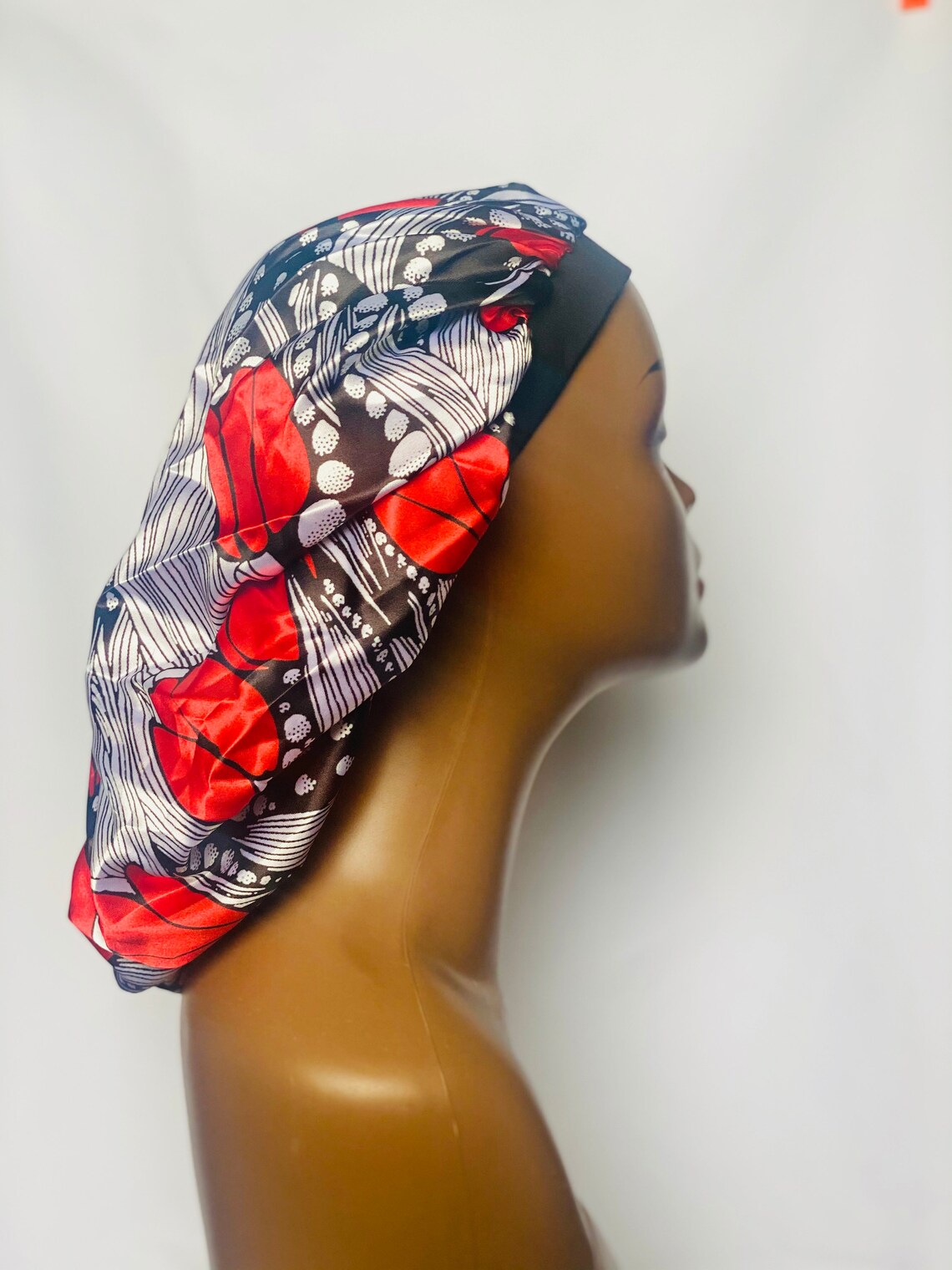 African print colourful Silk bonnets Protects hair from | Etsy
