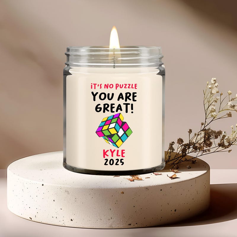 Rubik's Cube Candle - Etsy