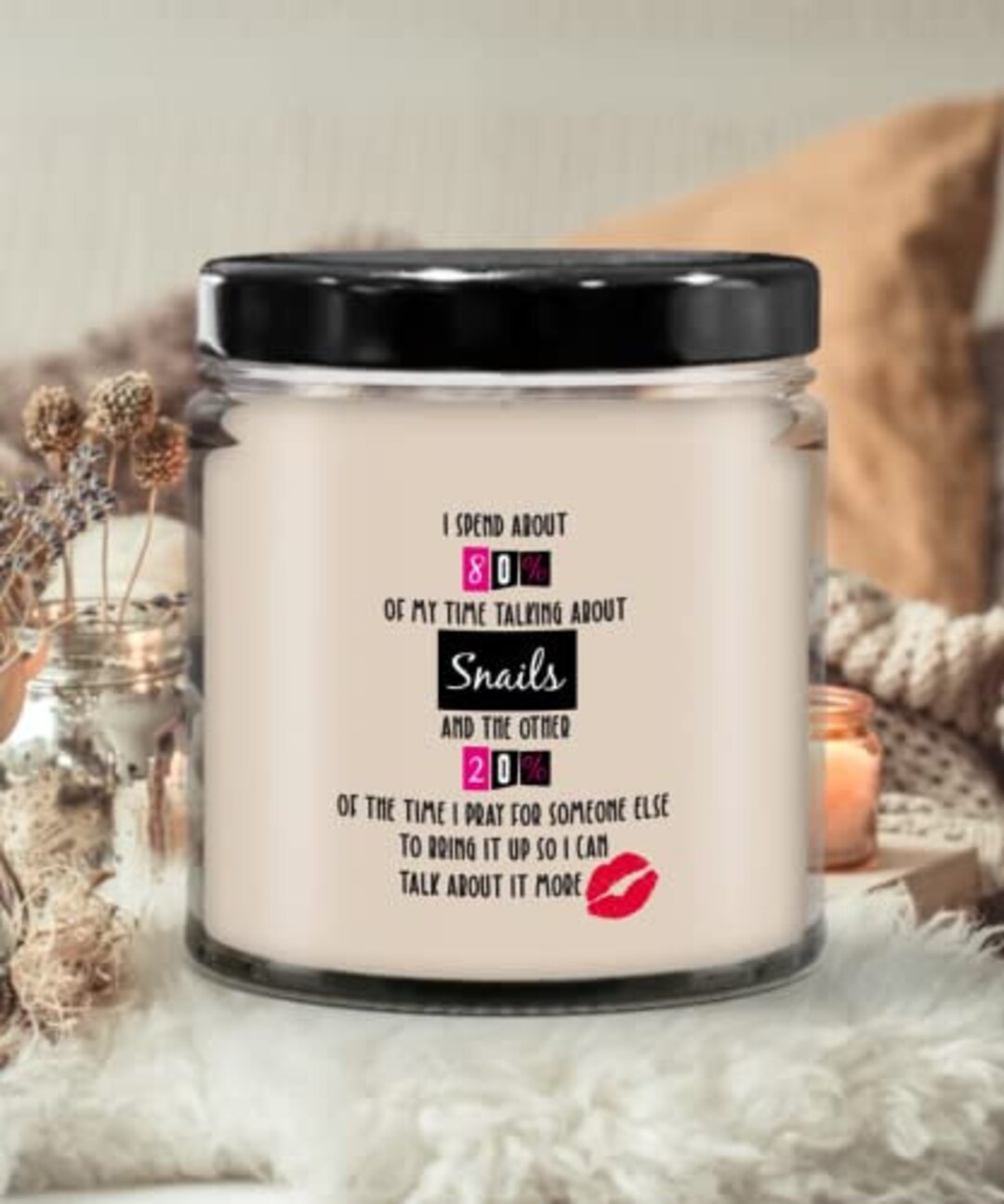 Snails Candle, Snails Gifts Idea, Gift for Snails, Birthday Christmas ...