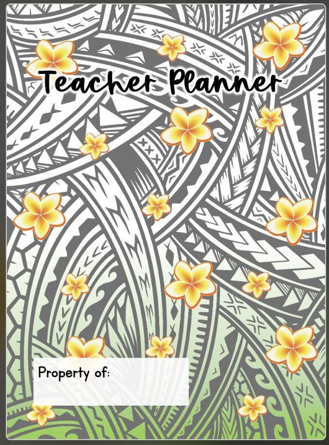 Basic Green Tribal Planner - Etsy