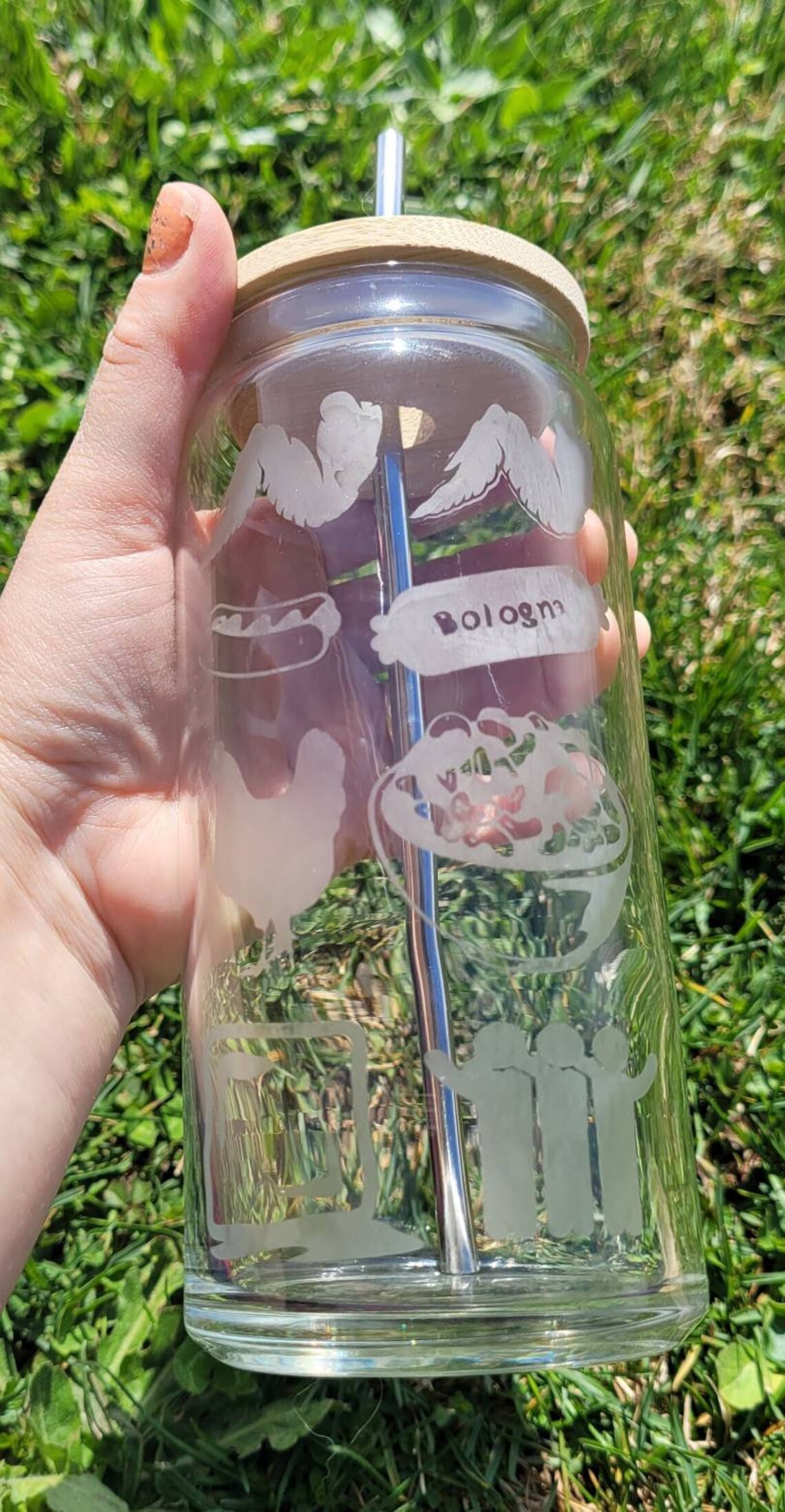 Chicken Wing Chicken Wing Beer Can Glass | 20oz Etched Glass - Etsy