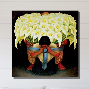 Diego Rivera the Flower Carrier Girl Canvas Poster Art,the Flower ...