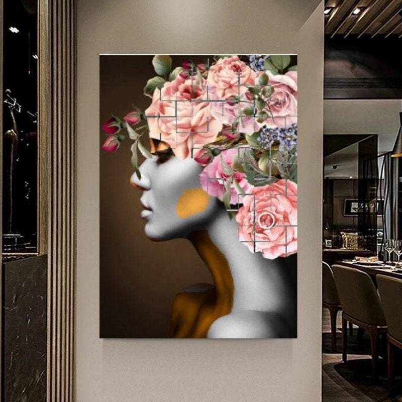 Large Canvas Face Art - Etsy