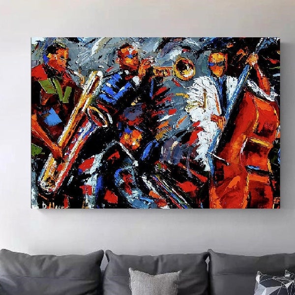 Musical Instruments Paintings on Canvas - Etsy