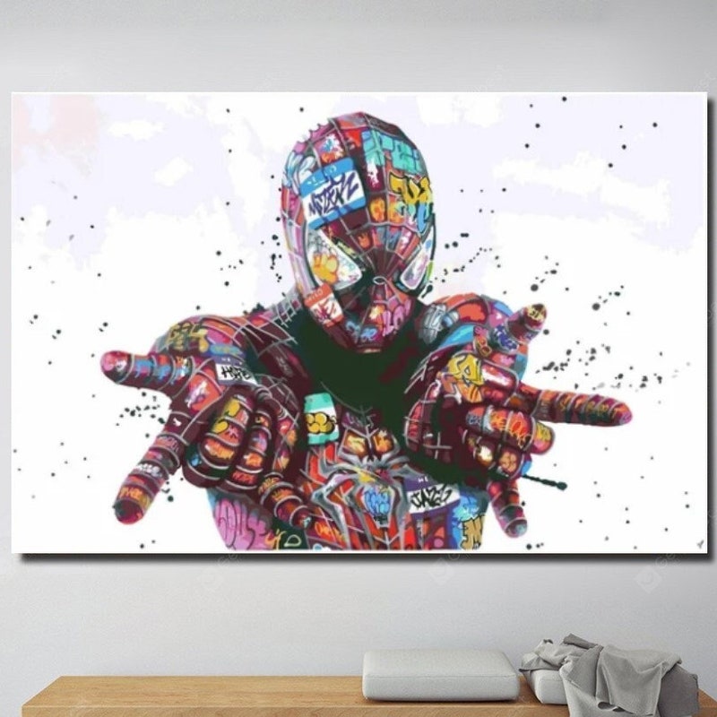 Spiderman Wall Art Graffiti - Etsy