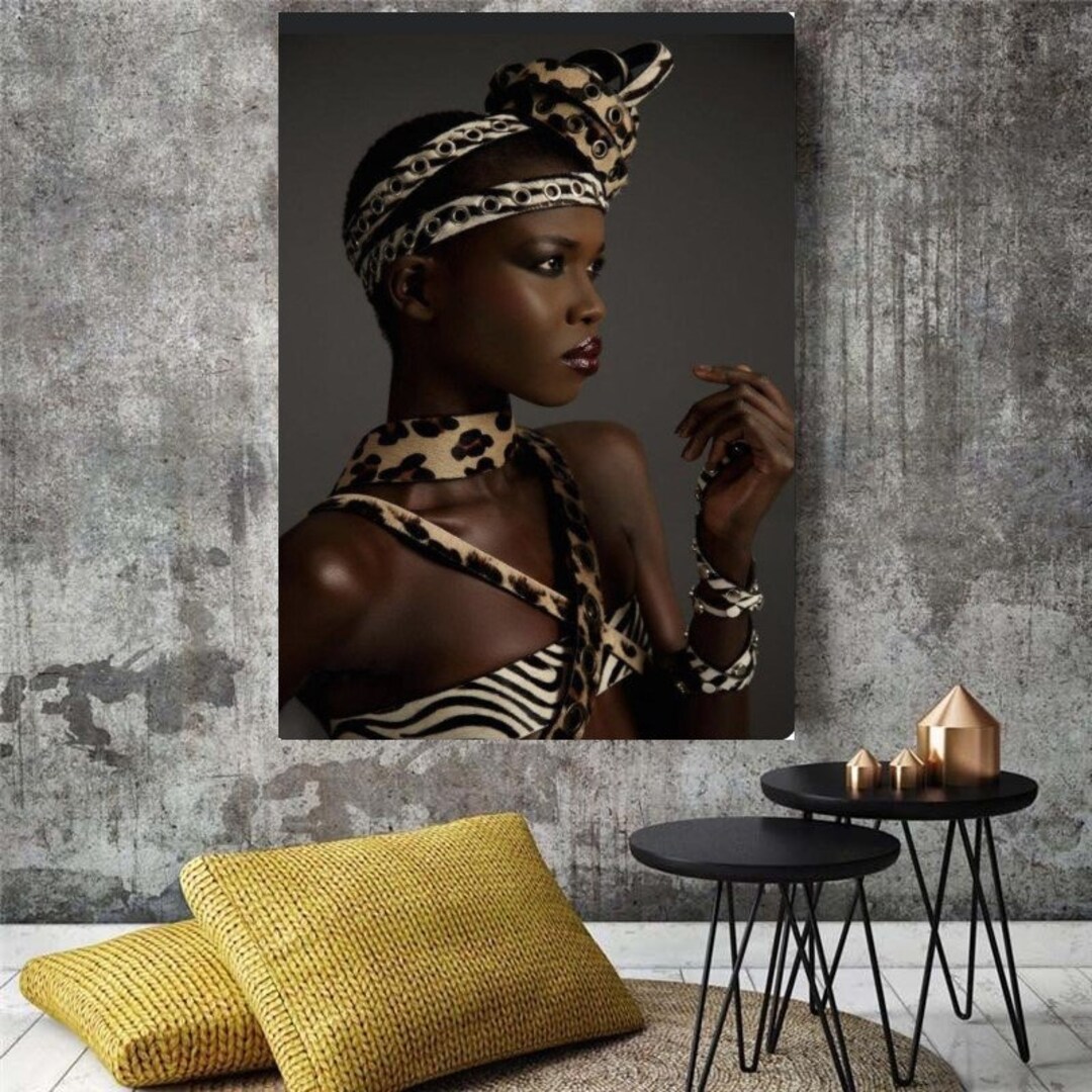 African Woman Wall Art /african Woman Canvas Print / African American Home Decor /african Wall ...