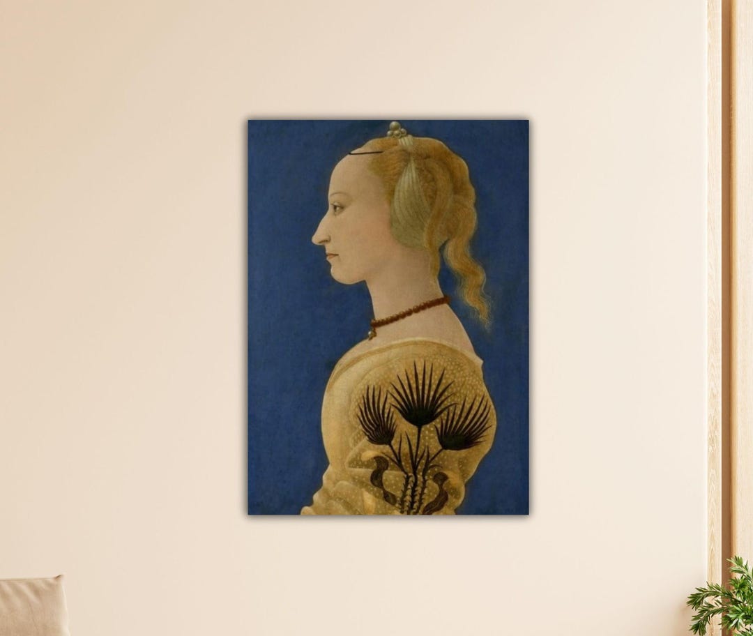 Alesso Baldovinetti - Portrait of a Lady in Yellow Wall Art ...