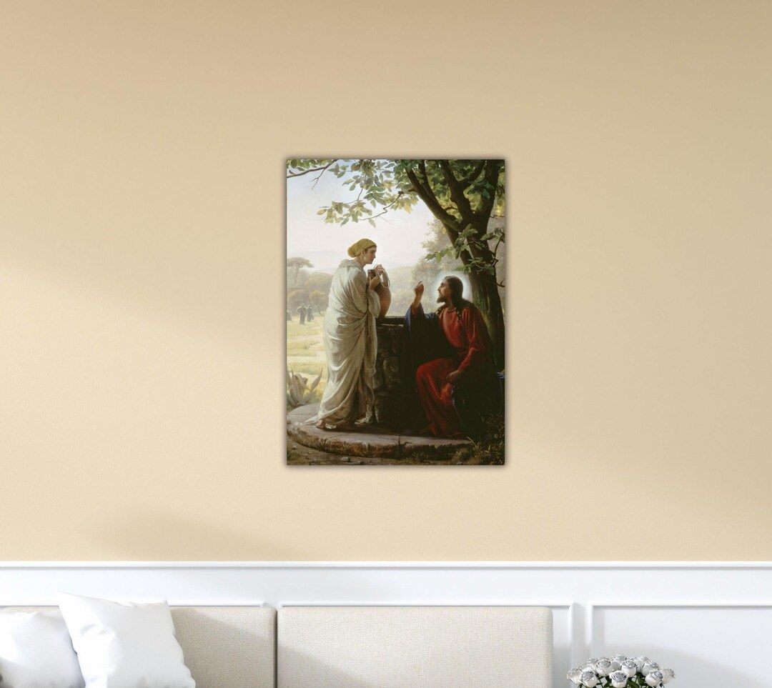 Carl Bloch - Woman at the Well Canvas Carl Bloch Painting Carl Bloch ...