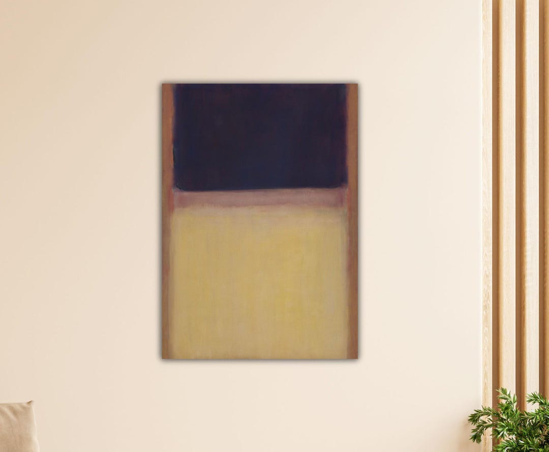 Mark Rothko Black White Wall Art Mark Rothko Canvas Rothko Reproduction ...