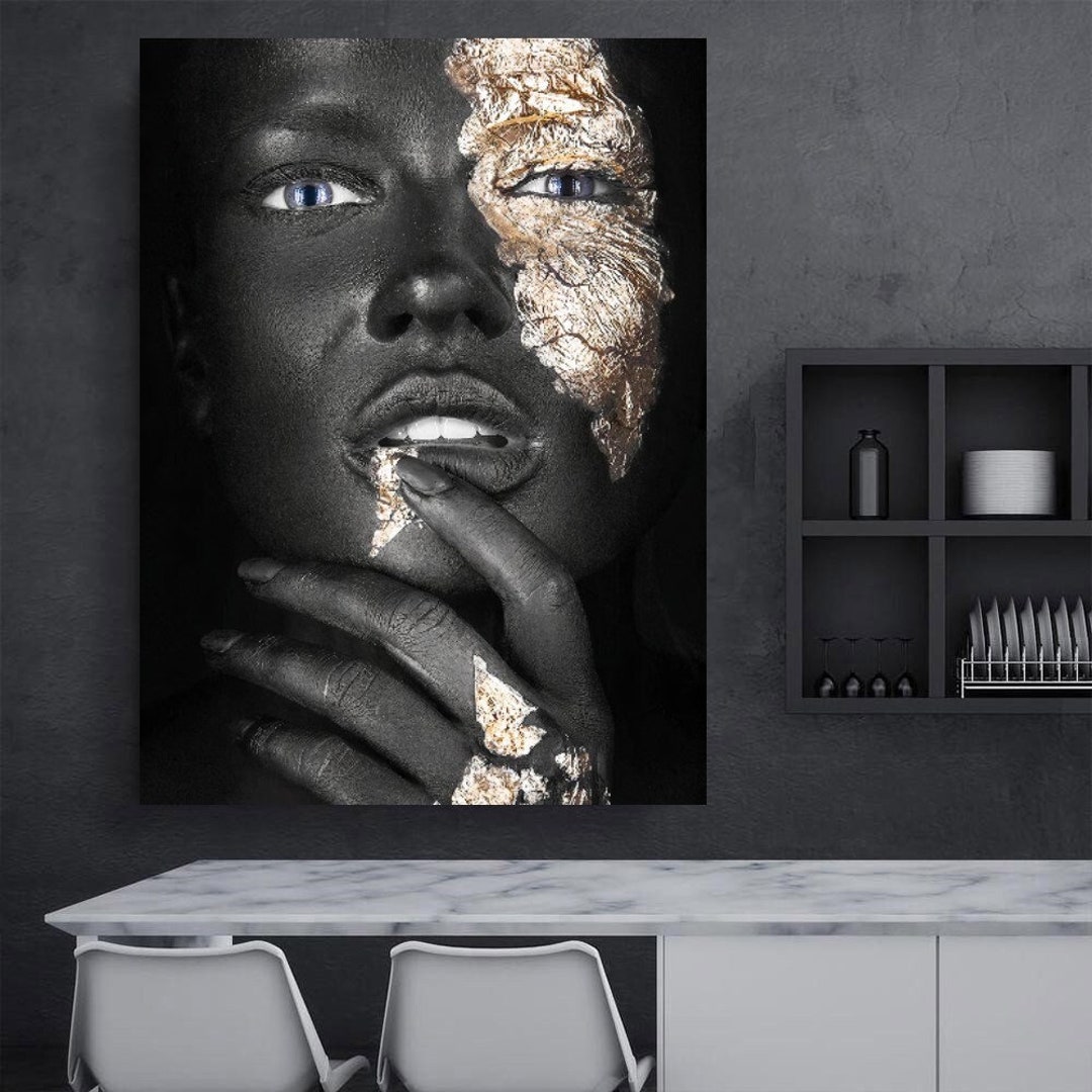 African Woman Glass Wall Art / African Woman Glass Print / African ...